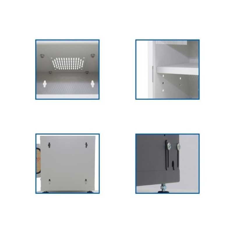 G6-40040 19” GERMAN MINI STEEL BOX Shelf (Gray) 40x40x30cm