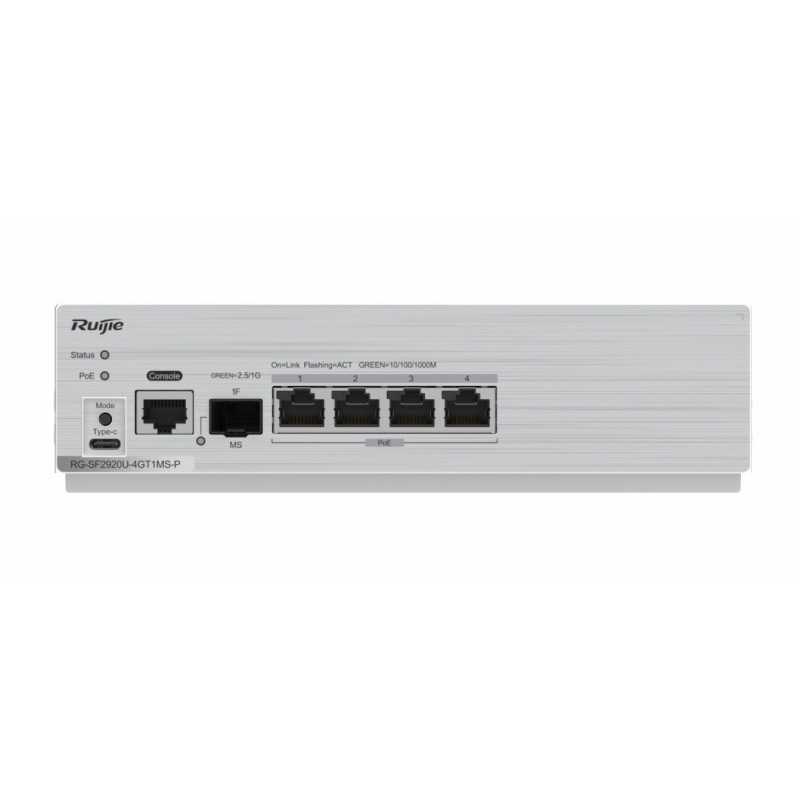 Ruijie RG-SF2920U-4GT1MS-P 4-Port GE PoE Switch, 2.5G SFP Port