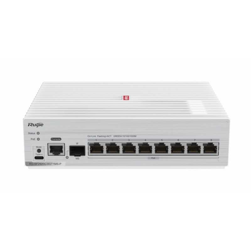 Ruijie RG-SF2920U-8GT1MS-P, 8-Port GE PoE Switch 2.5G SFP