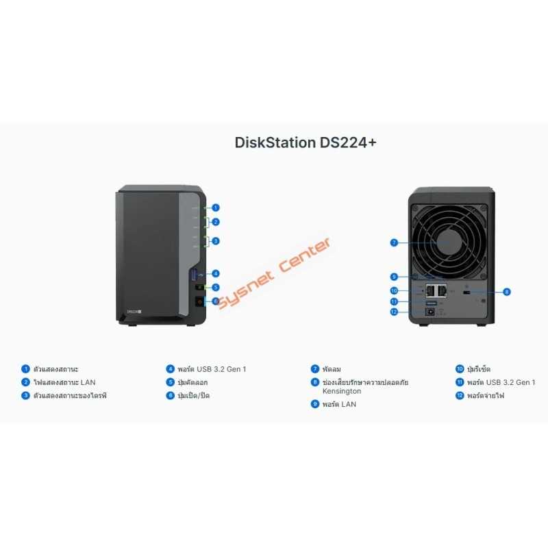Synology DiskStation DS224+ NAS Network Attatch Storage 2Bay