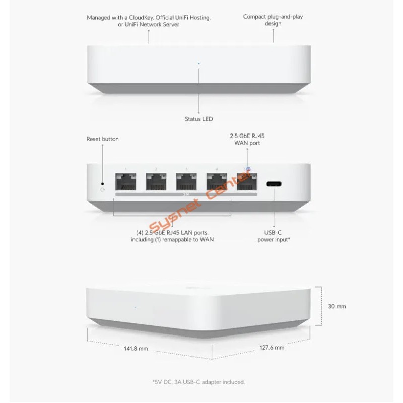 Uxg Max Ubiquiti Unifi Gateway Max 1wan 4 Port Lan 2 5g