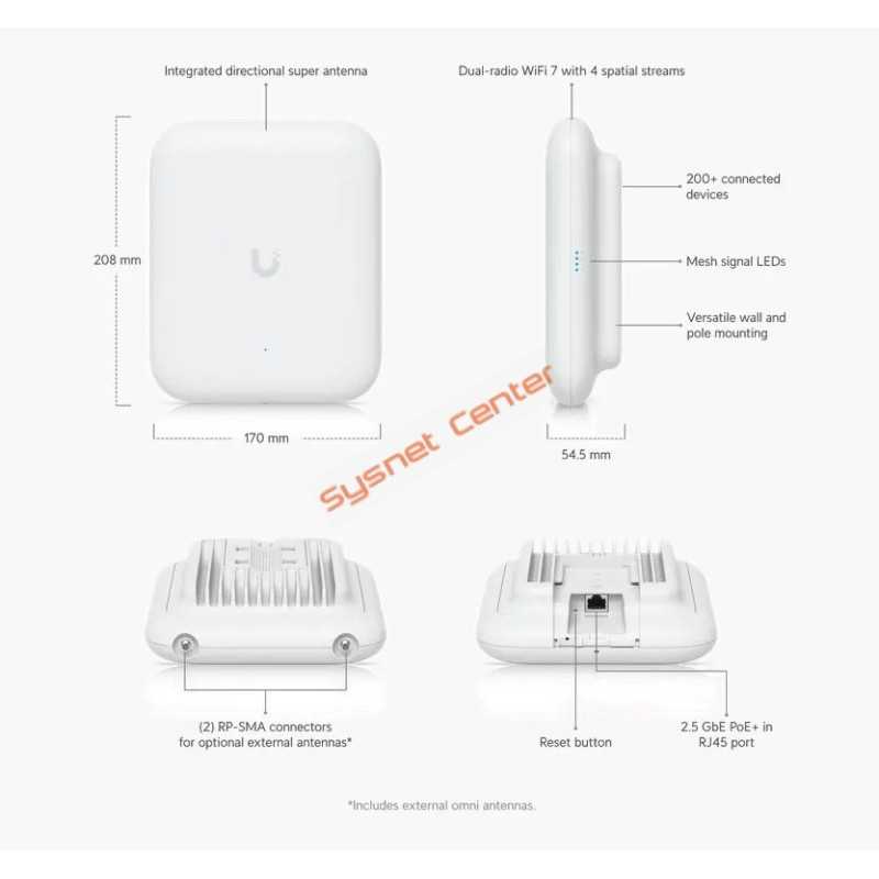 U7-Outdoor Ubiquiti Unifi Access Point WIFI-7 2x2 MIMO