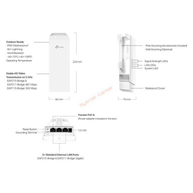 EAP215-Bridge KIT TP-LINK Omada 5GHz Wireless Bridge 5Km