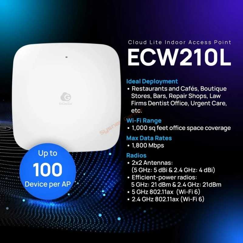 ECW210L EnGenius Wi-Fi 6 2x2 Cloud-Managed Access Point