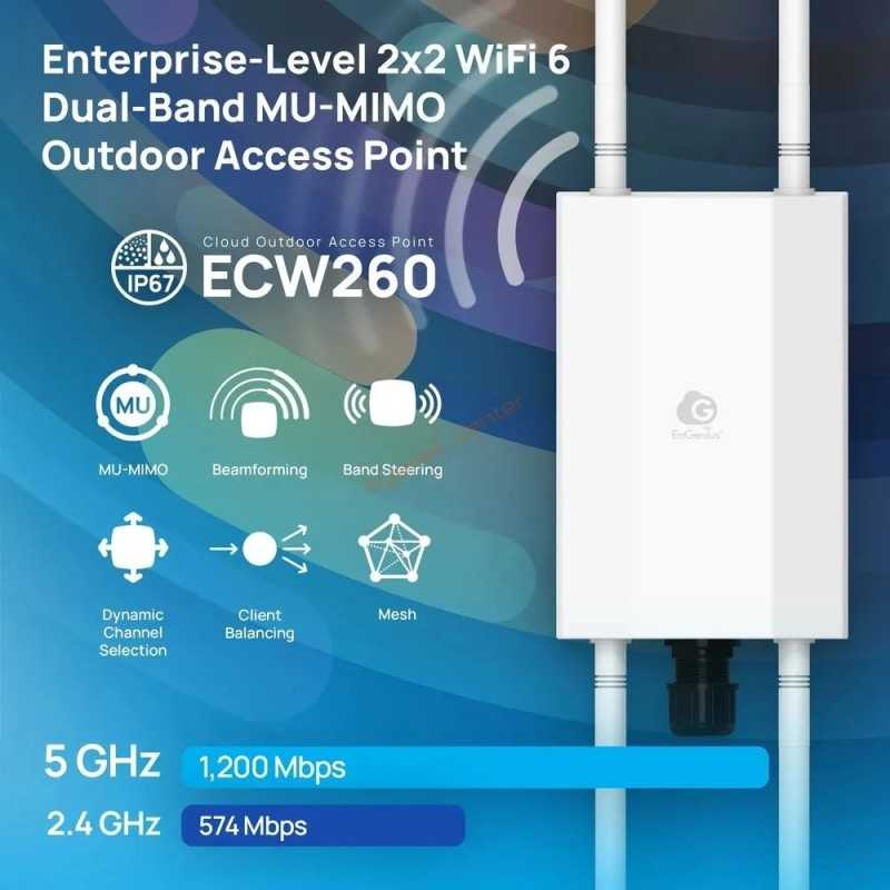 ECW260 EnGenius Cloud Managed AX1800 Outdoor Access Point