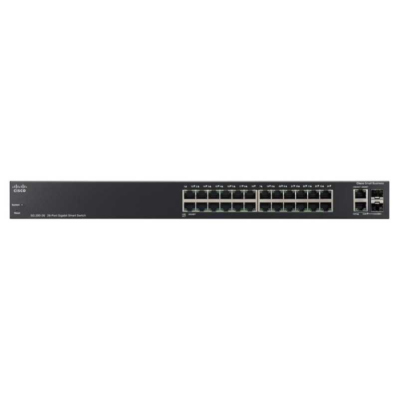 Cisco SG200-26 L2-Managed Gigabit Switch 24 Port, 2 Port mini-Gbic ...
