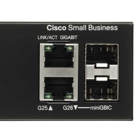Cisco SG200-26 L2-Managed Gigabit Switch 24 Port, 2 Port mini-Gbic ...