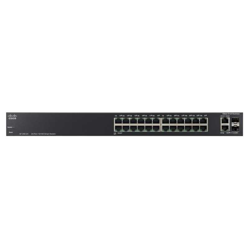 Cisco SF200E-24 L2-Managed Switch 24 Port ความเร็ว 10/100Mbps, 2 Po...