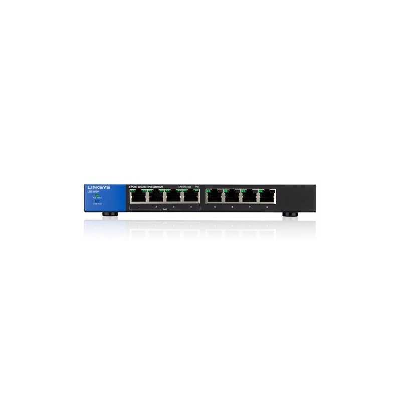 Linksys LGS108P POE Gigabit Switch 8 Port ความเร็ว 10/100/1000 Mbps...