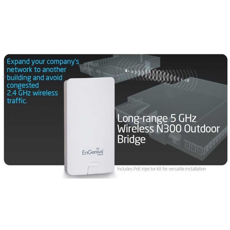 Engenius ENS-500 Accees Point Outdoor 5GHz 300Mbps 400mW เสา 10dBi