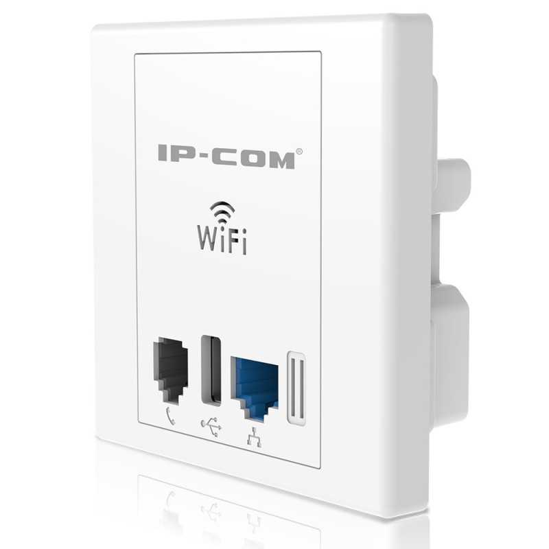IP-COM W30AP Wall Plate Access Point 2.4 300Mbps Lan 2 Port POE