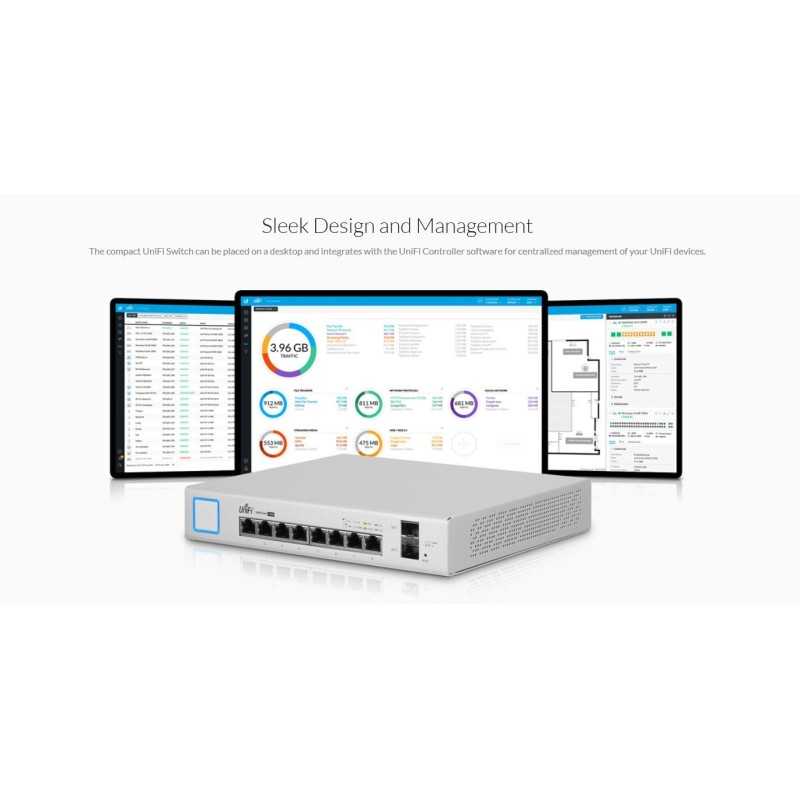 US-8-150W Unifi Switch L2-Managed Gigabit POE Switch 8 Port