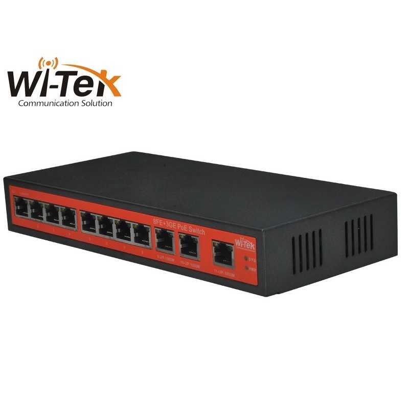 Wi-Tek WI-PS311G-24V Passive POE Switch 8 Port Gigabit, จ่ายไฟ POE ...