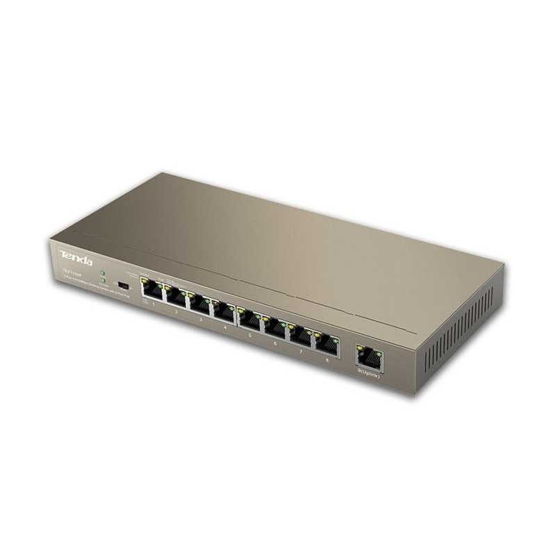 TENDA TEF1109P POE Switch 9 Port 10/100Mbps จ่ายไฟ POE 802.3af 8 Po...