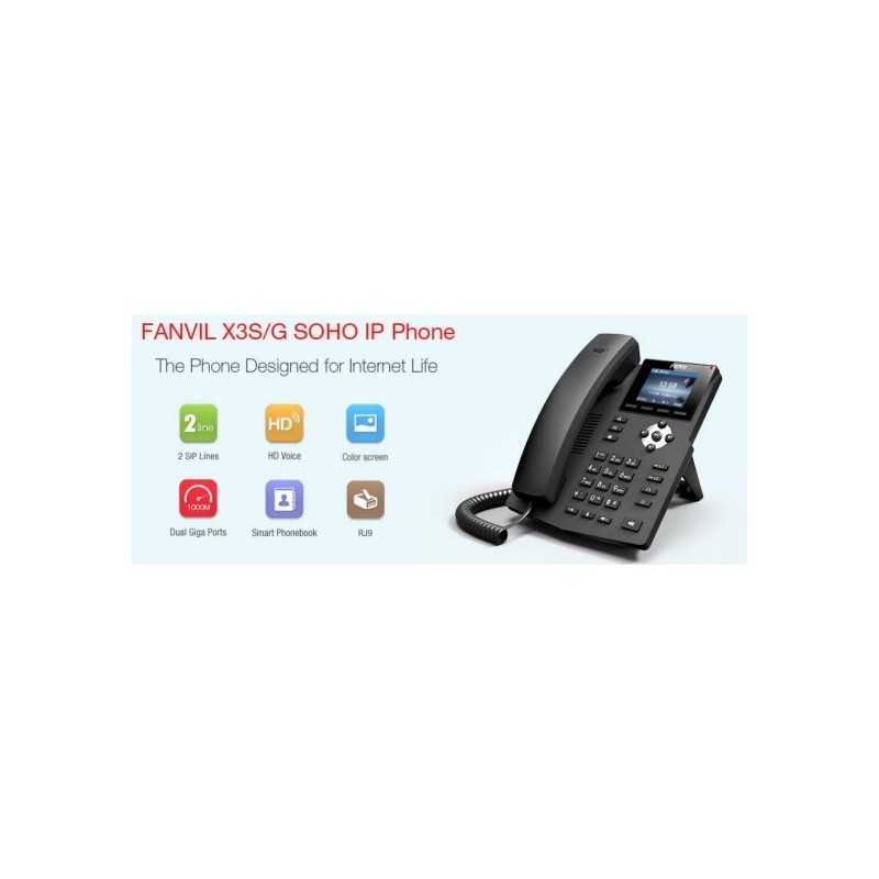 Fanvil X3SP IP-Phone 2 SIP Lines Account , HD Voice, จอ LCD Color 3...