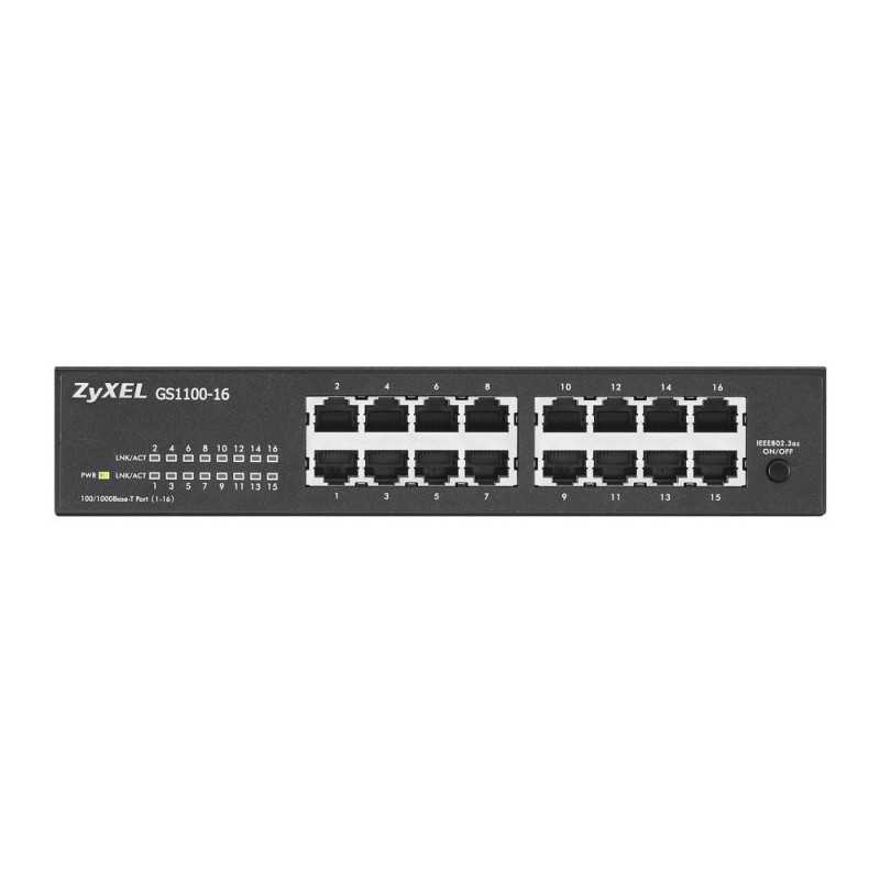 Zyxel GS1100-16 Unmanaged Gigabit Switch 16 Port Rack Mount Kit