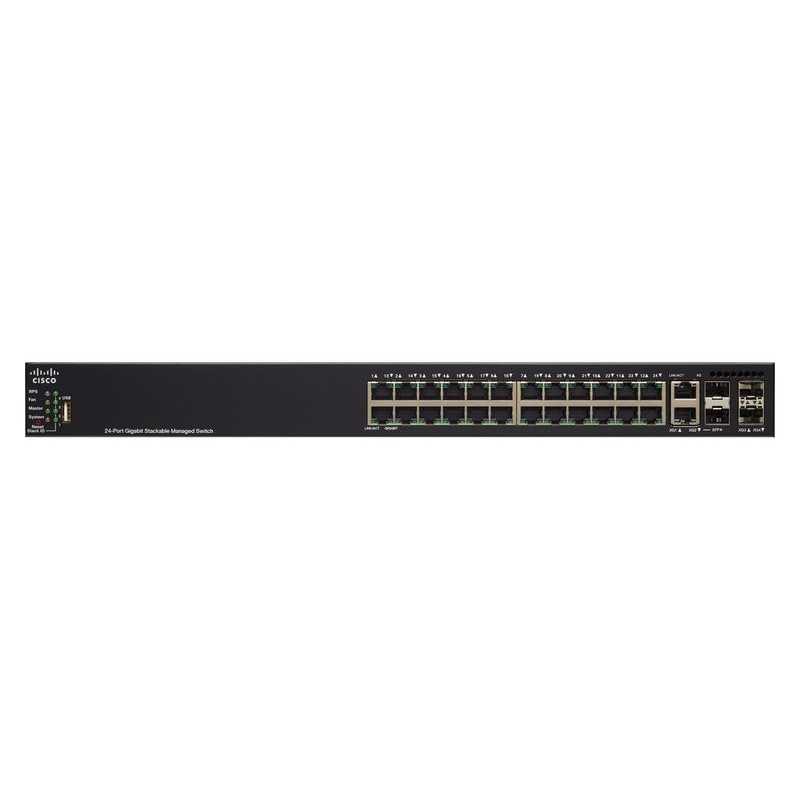 Cisco SG350X-24 Stackable L3-Managed Switch 24 Port Gigabit 4x10Gbps