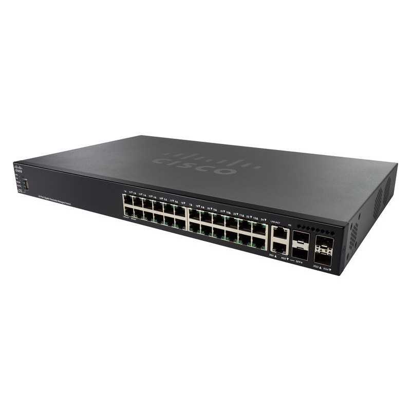 Cisco SG350X-24 Stackable L3-Managed Switch 24 Port Gigabit 4x10Gbps