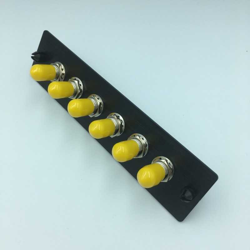 Link UF-2144SM Fiber Optic Snap-In Adapter Plate (6ST) SMandMM