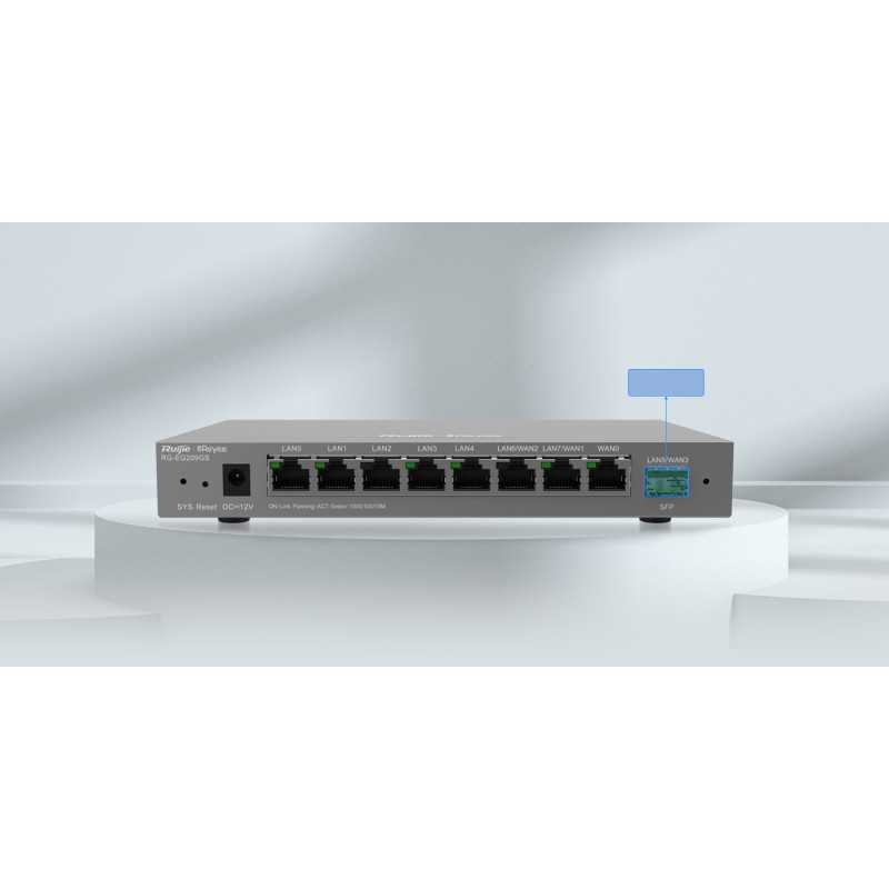 RG-EG209GS Reyee Cloud Router 4 WAN 9 Port, IPSec VPN