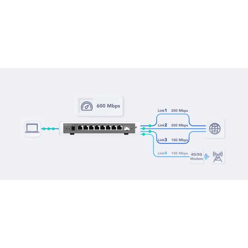 RG-EG209GS Reyee Cloud Router 4 WAN 9 Port, IPSec VPN