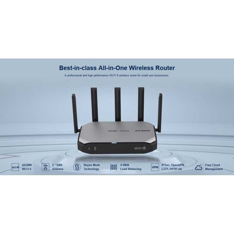 RG-EG105GW-X Reyee Wi-Fi 6 AX3000 Wireless Router, VPN